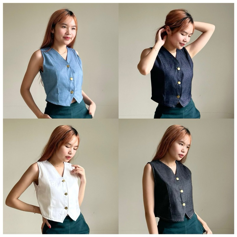 Jual Tibia Denim Vest | Shopee Indonesia