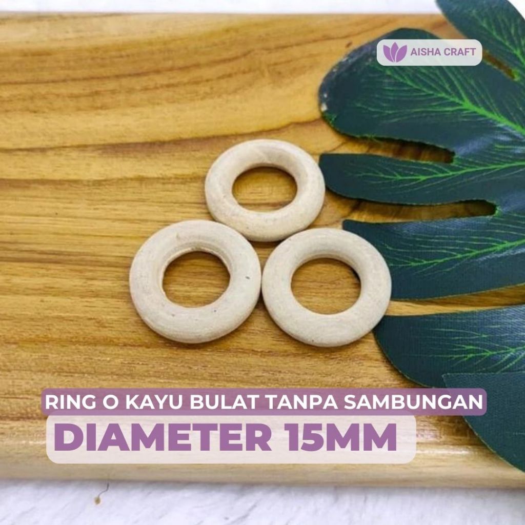 Jual Ring Kayu O Bulat Tanpa Sambungan Diameter Dalam 1,5CM (HARGA PER ...
