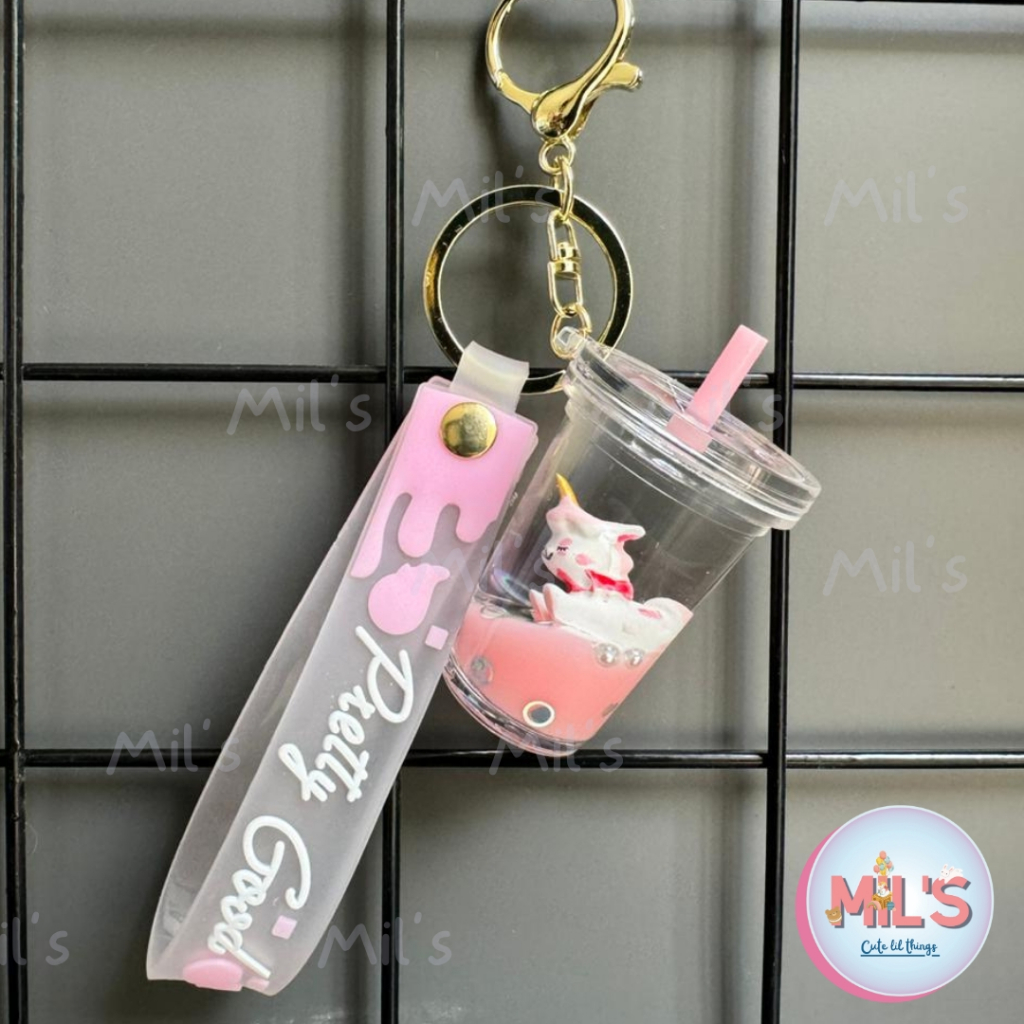 Jual [CUTE MIL'S] LIVE PIKACHU UNICORN CUP Keychain Glitter Charcter ...