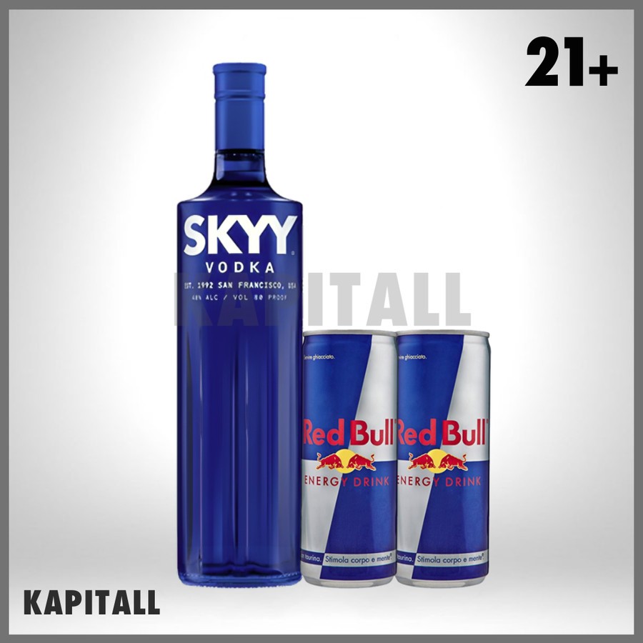 Jual PAKET RED BULL SKYY SKY VODKA 750ml | Shopee Indonesia