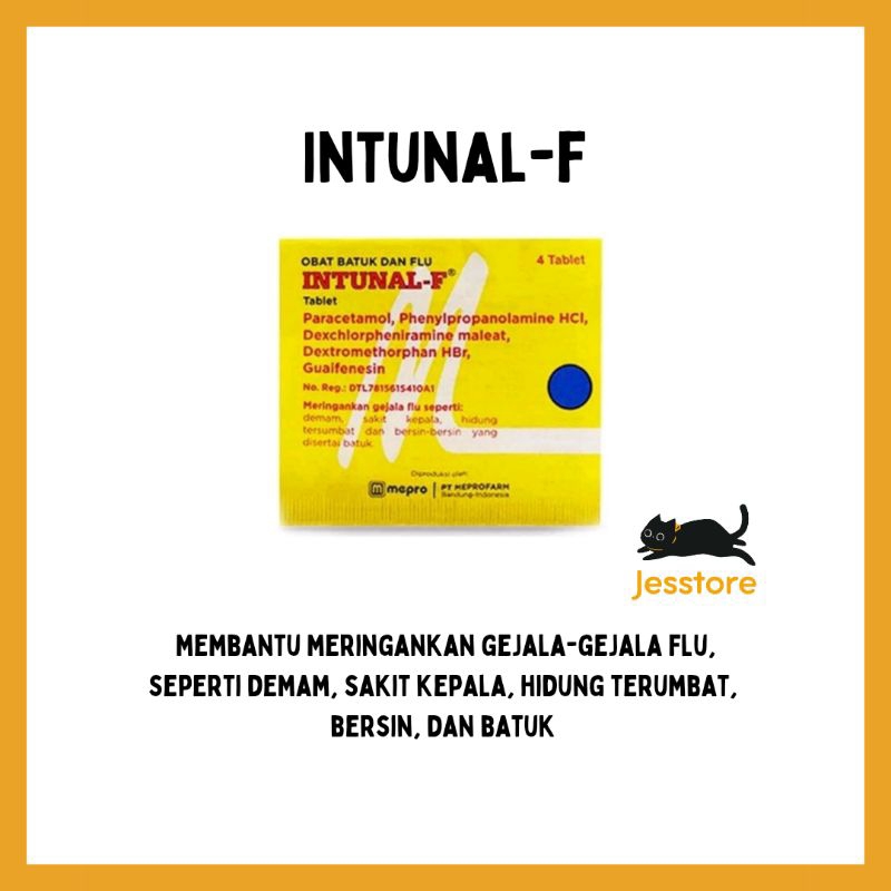 Jual MURAH INTUNAL F 4 TABLET/STRIP(MERINGANKAN GEJALA FLU&BATUK ...