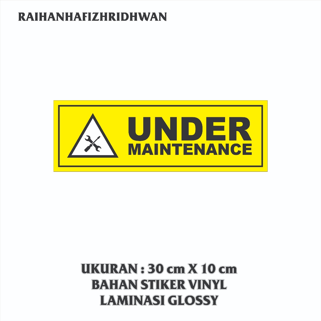 Jual STIKER VINYL UNDER MAINTENANCE | Shopee Indonesia