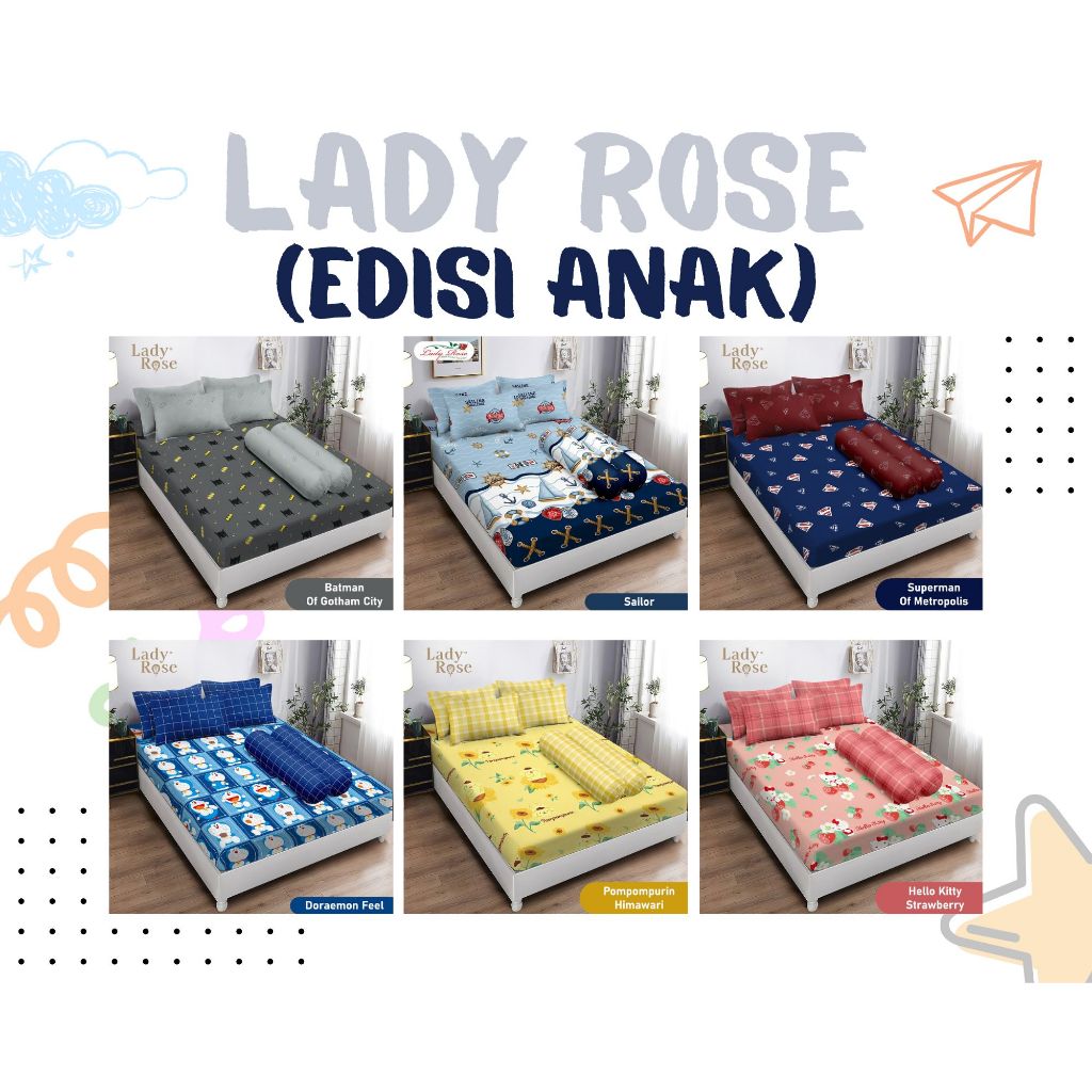 Jual [ANAK] Lady Rose - Sprei FITTED King (180x200) Terlaris pilihan ...