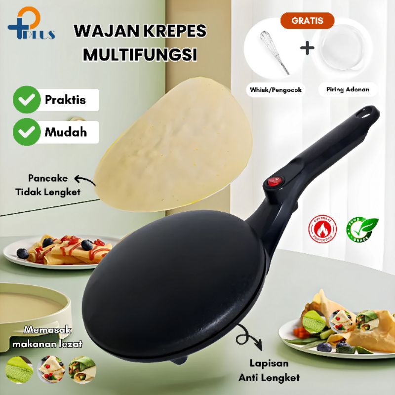 Jual [ Pplus ] Wajan Crepes Maker Listrik 600w Alat Pembuat Crepes ...
