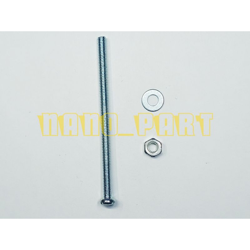 Jual baut mur + ring M3 3 x 50 mm baut plus mur panjang 5cm | Shopee Indonesia