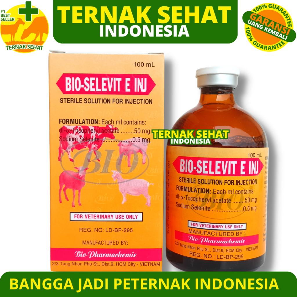 Jual BIO SELEVIT E 100 Ml - Vitamin E Selenium Hewan Sapi Sapi Kambing ...