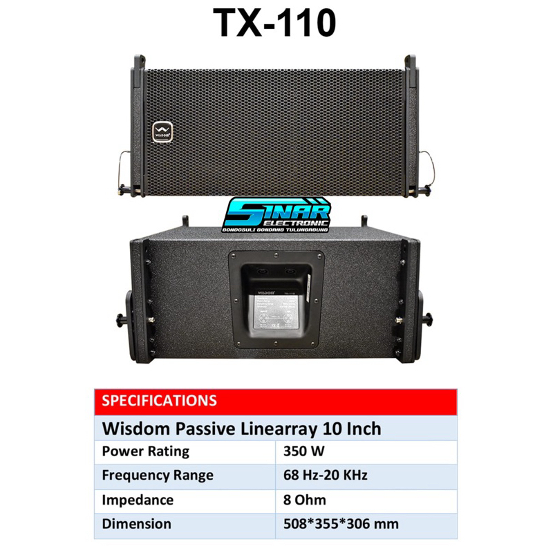 Jual Speaker Line Array WISDOM TX110 TX-110 Original [SUDAH PAKING KAYU ...
