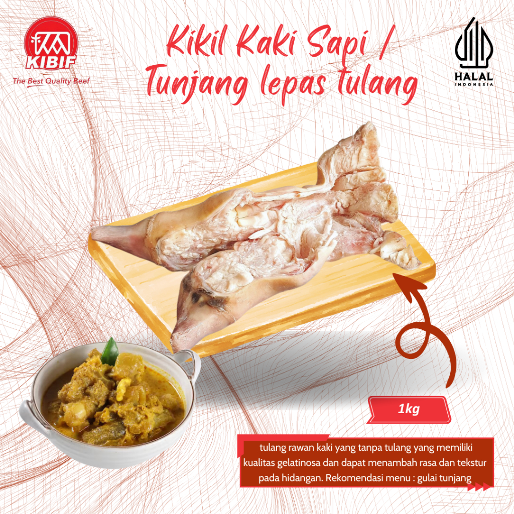 Jual Kikil Kaki Sapi / Tunjang lepas tulang 1kg | Shopee Indonesia