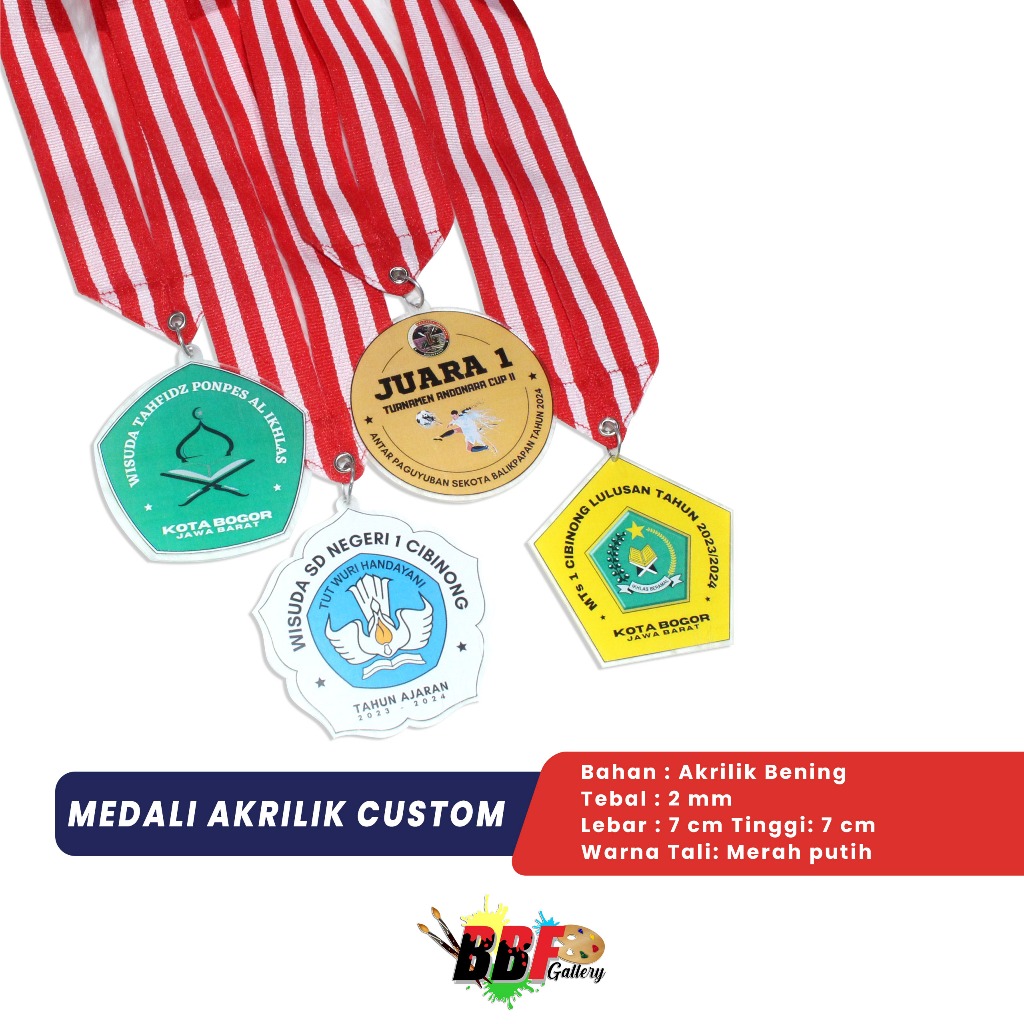 Jual Kalung Medali Wisuda Custom Akrilik Murah Mendali Acrylic Tali ...