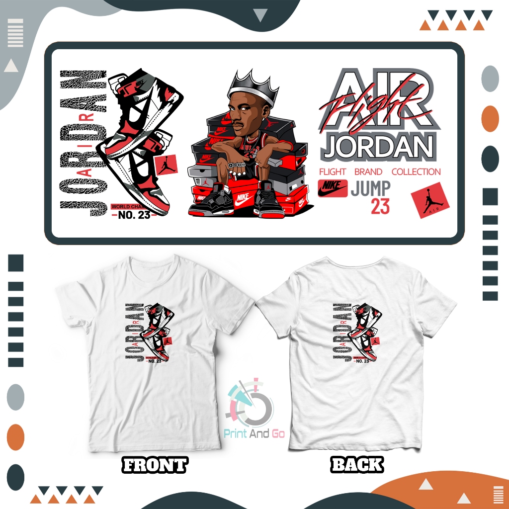 Jual SABLON SETRIKA SABLON DTF PRINTING TEMA BRAND NIKE AIR JORDAN VOL2 ...