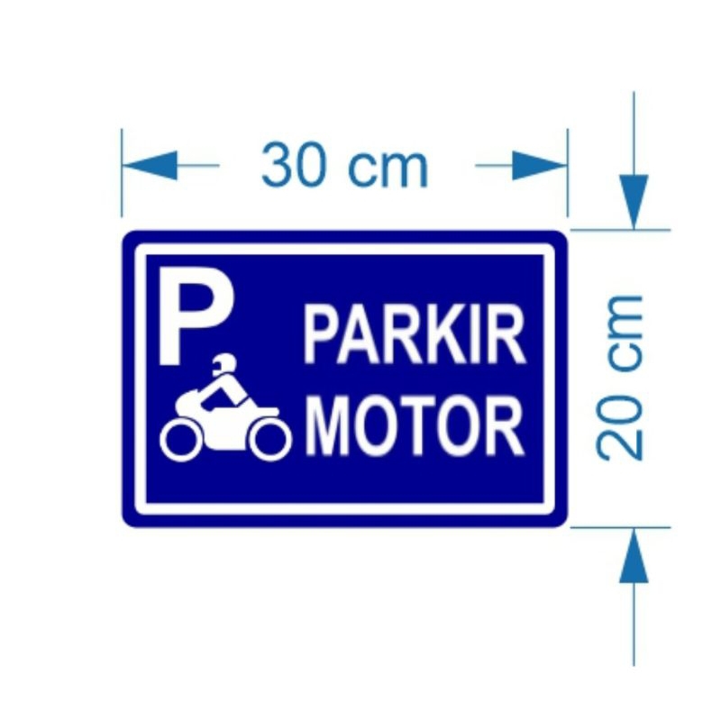 Jual Rambu parkir motor akrilik skotlet 30x20 cm | Shopee Indonesia