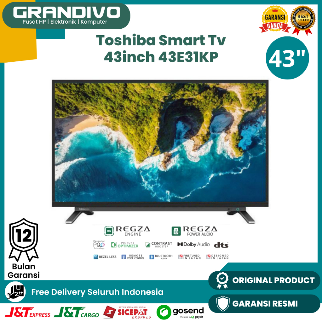 Jual TV Toshiba 43" 43E31KP FHD Smart TV - WIFI Netflix/Youtube Dolby ...