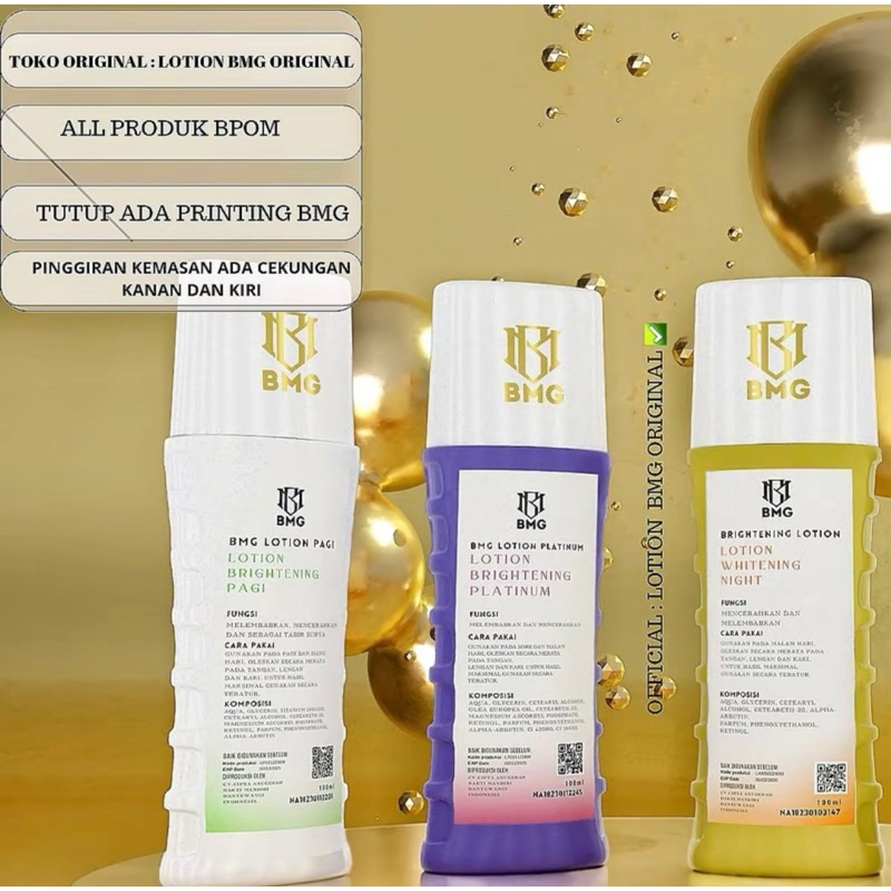 Jual ORIGINAL PAKET 3 BMG LOTION (Ungu, Putih, Kuning) | Shopee Indonesia