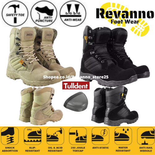 Jual Sepatu Safety Boots DELTA TINGGI Cordura Tactical Boot Depan Pakai ...