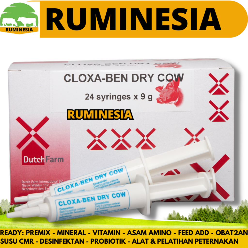 Jual CLOXA BEN DRY COW 1 PCS - Obat Mastitis Ternak Sapi Kambing Perah Fase Kering Kandang MIRIP ...