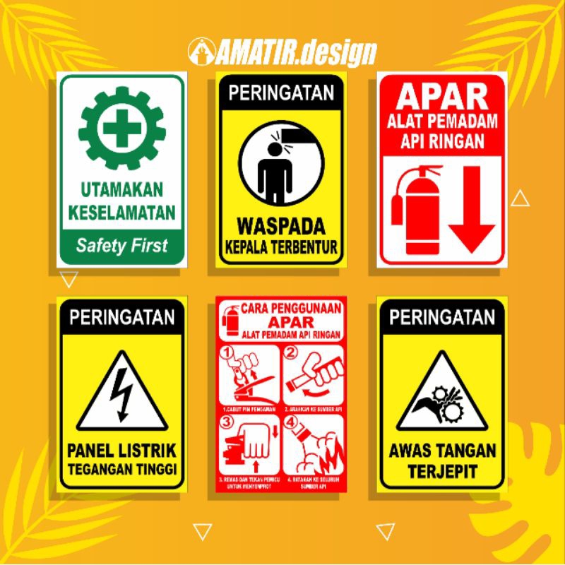 Jual STIKER PABRIK 2, STIKER UTAMAKAN KESELAMATAN, STIKER APAR DLL ...