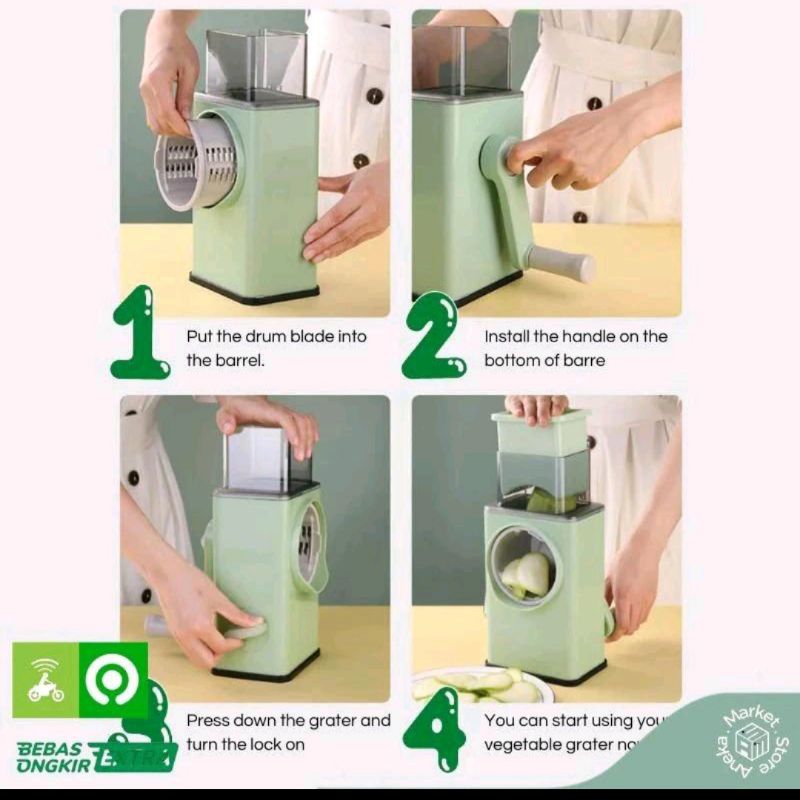 Jual Alat Pemotong Sayuran Buah Parutan Serbaguna | Vegetable cutter ...