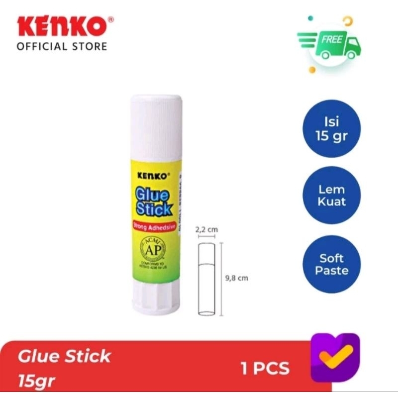 Jual Lem Kertas Glue Stick Kenko GS02 Sedang 15gr (1 Pcs) | Shopee Indonesia
