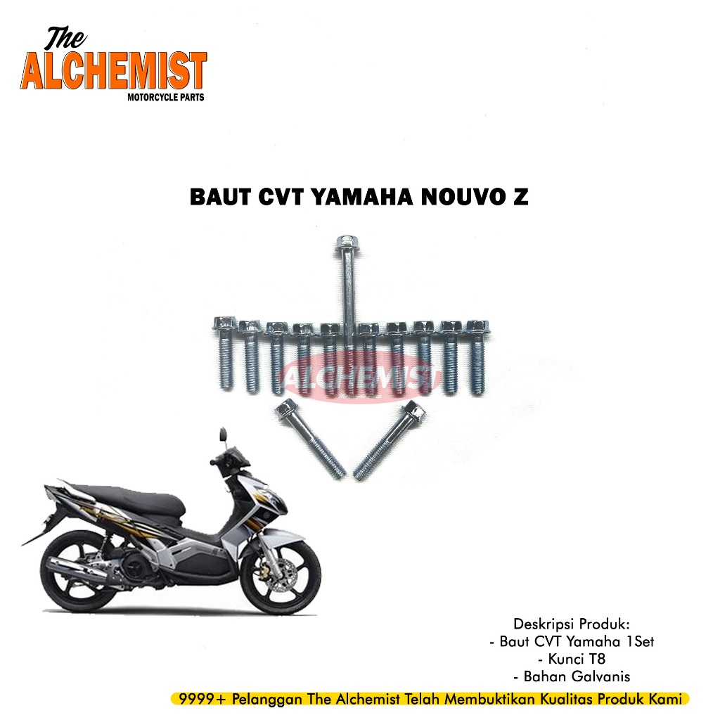 Jual COD Baut Cover CVT Yamaha Nouvo Z / Baud CVT Nouvo 1Set / Baut ...