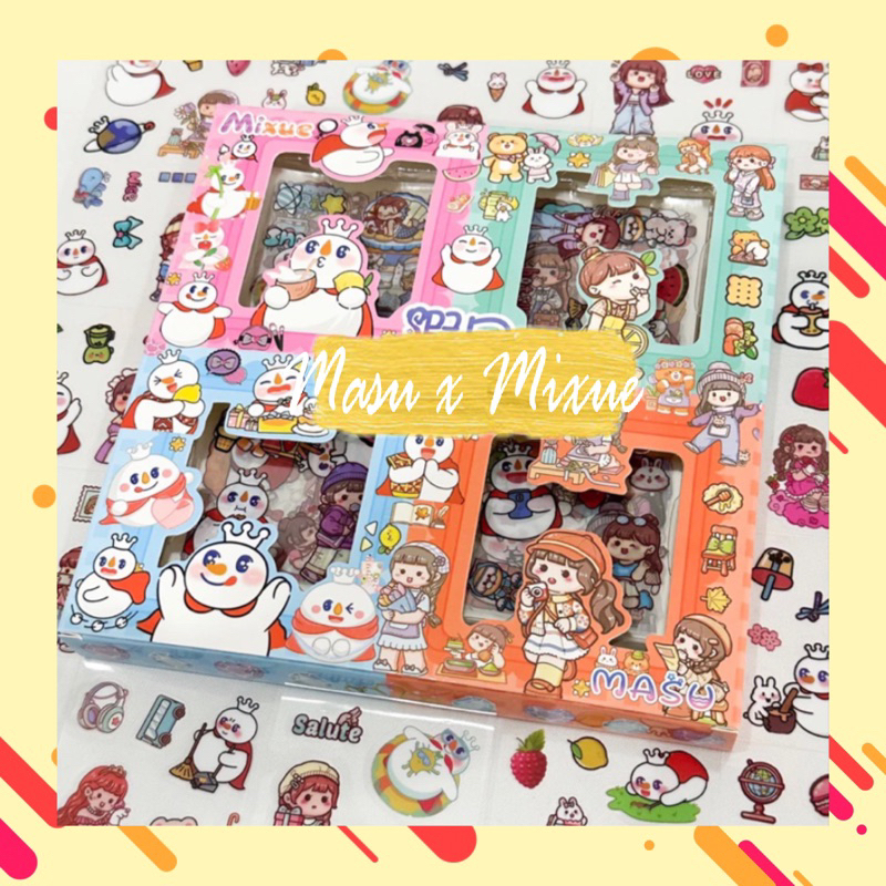 Jual Paket Stiker Senmu Masu isi 100pcs Anti Air Stiker Karakter Cewe ...