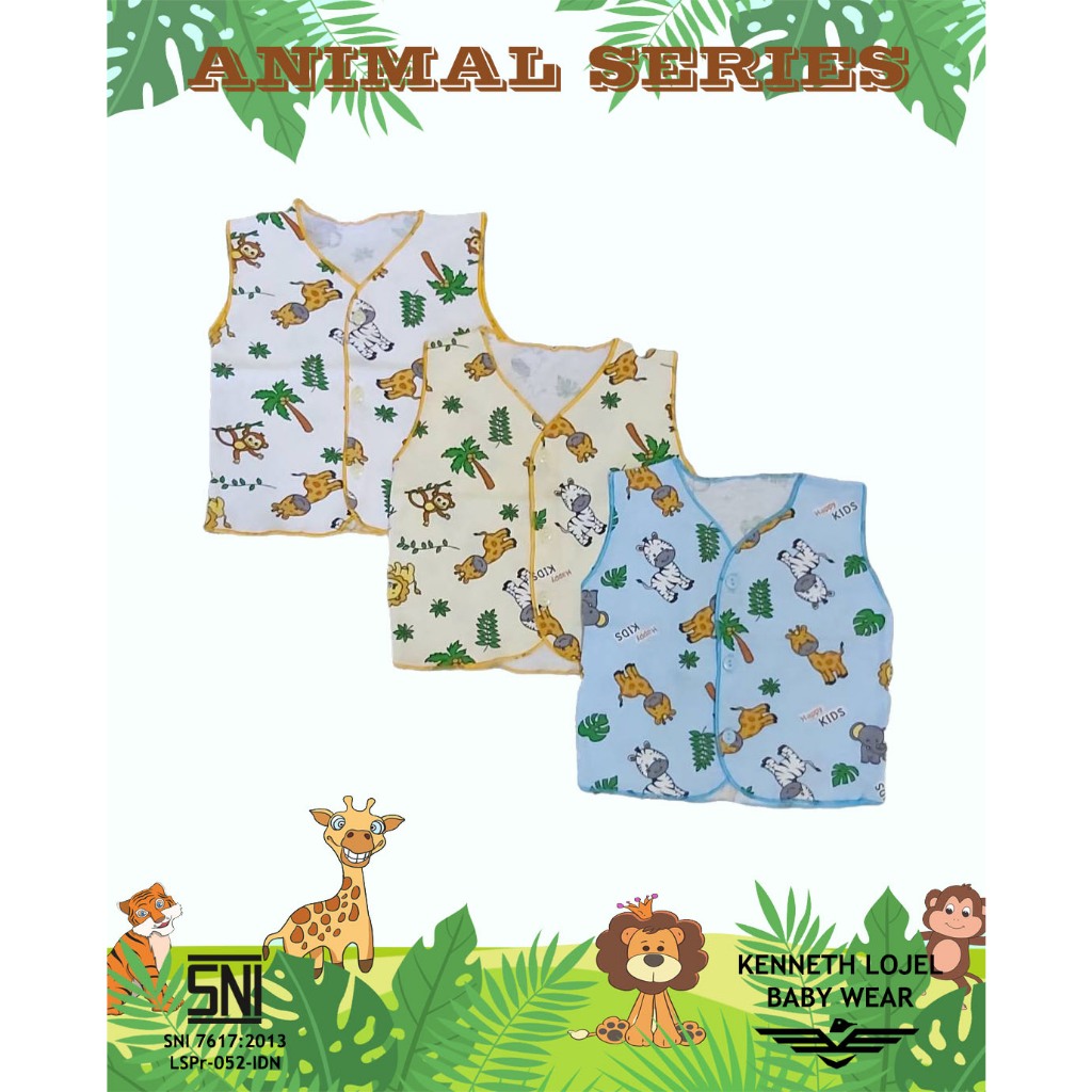 Jual Baju Neci Singlet / Kutang Bayi Motif Animal Hewan Merk Kenneth ...