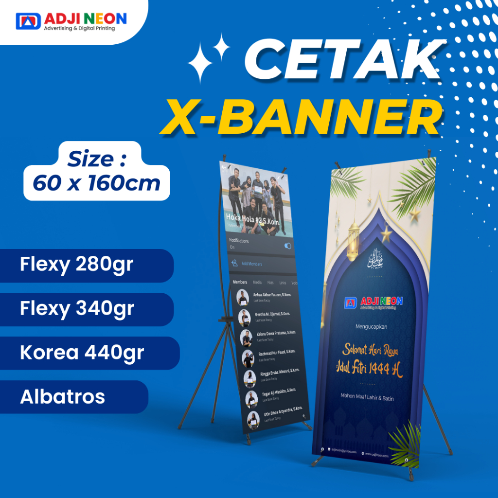 Jual CETAK X-BANNER | Standing Banner | Uk 60x160cm | Flexi 280gr (Bisa Custom Desain) | Shopee ...