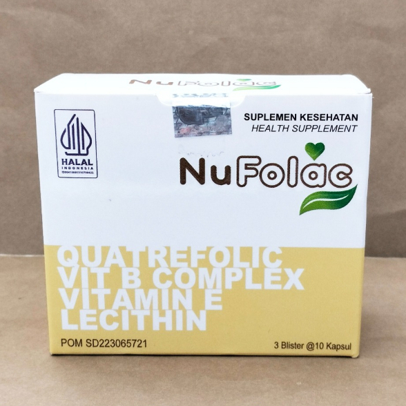 Jual Nutrindo Nufolac Box 30 Kapsul & Strip 10 Kapsul - Asam Folat + B ...