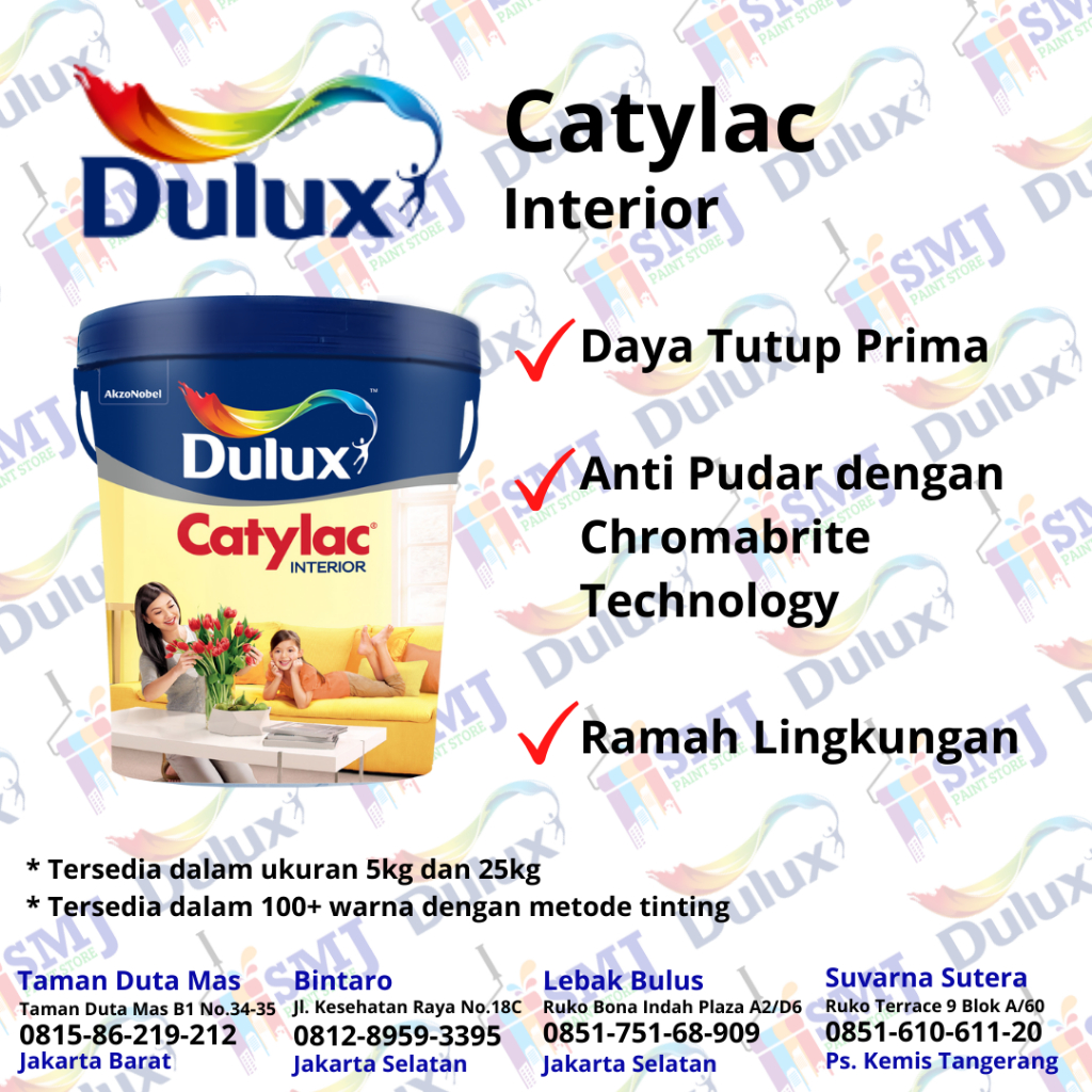 Jual CAT DULUX CATYLAC INTERIOR WARNA READY LIGHT IVORY 44196 25 KG ...