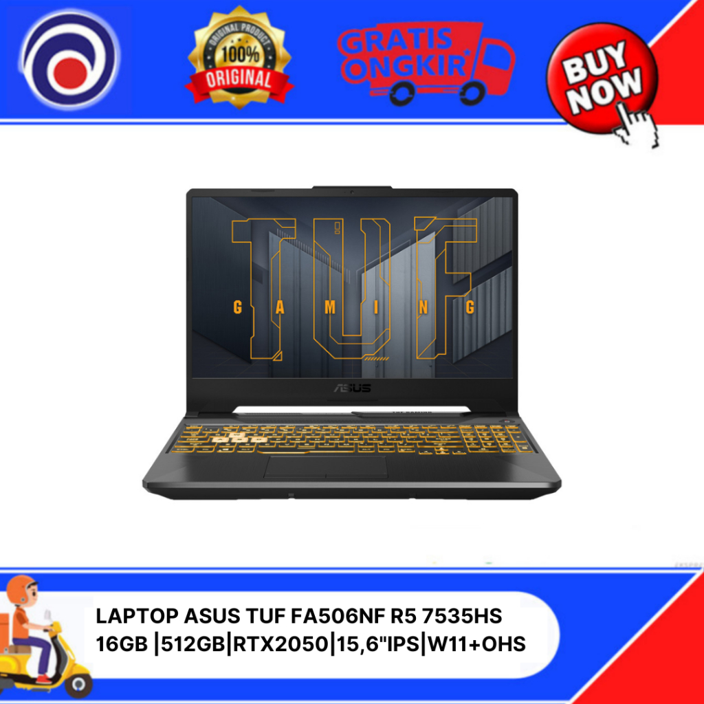 Jual LAPTOP ASUS TUF FA506NF R5 7535HS 16GB |512GB|RTX2050|15,6"IPS|W11 ...