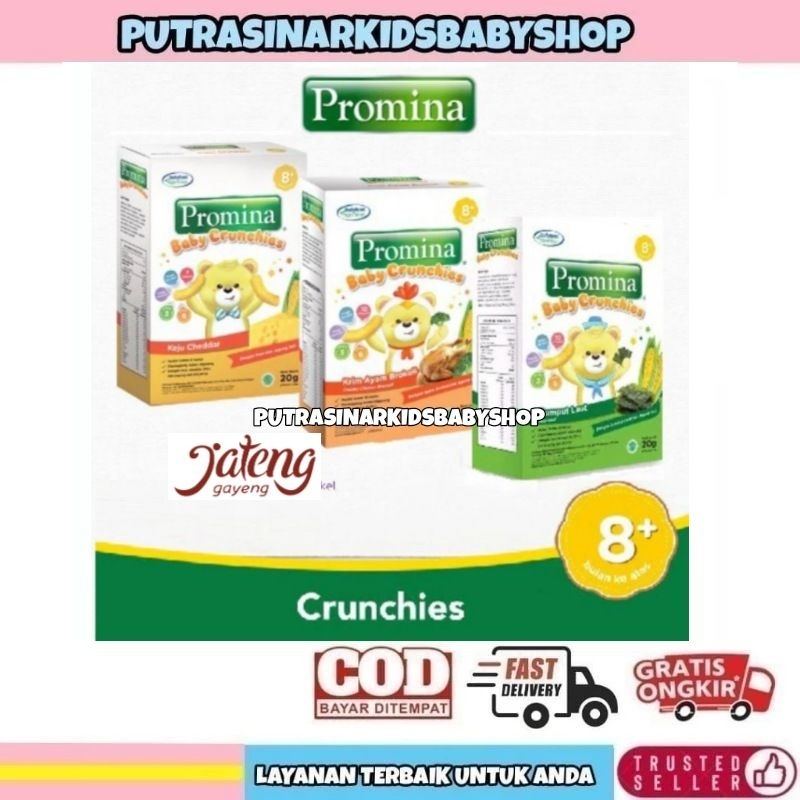 Jual [READY] PROMINA BABY CRUNCHIES RUMPUT LAUT AYAM BROKOLI 20GR KEJU ...