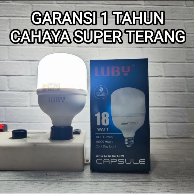 Jual BOHLAM LAMPU LED CAPSULE 18 WATT LUBY CAHAYA SUPER TERANG GARANSI 1 TAHUN | Shopee Indonesia