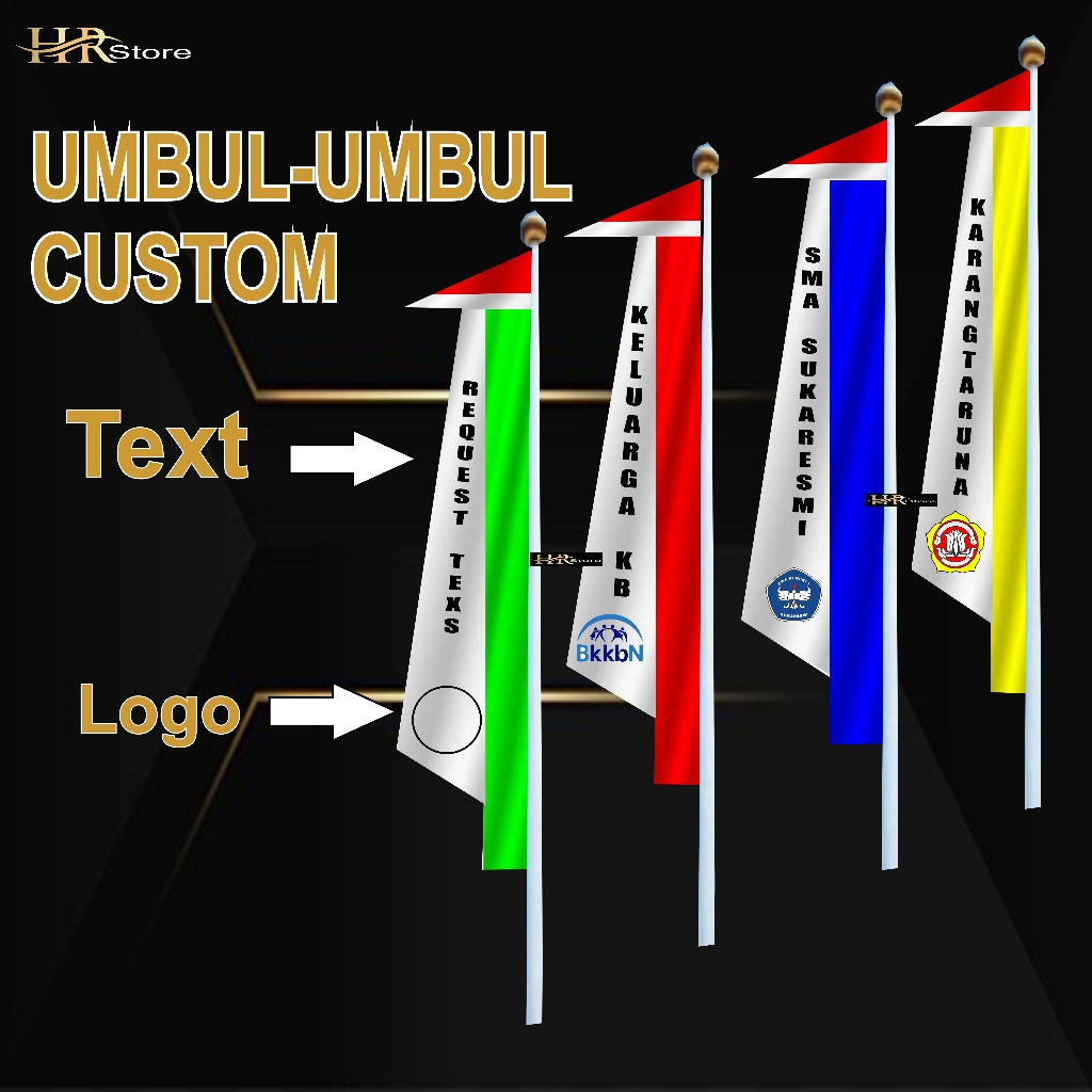 Jual BENDERA UMBUL-UMBUL CUSTOM || HR-Store | Shopee Indonesia