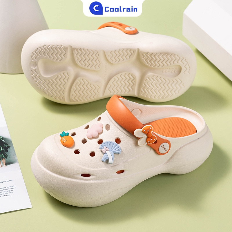 Jual Coolrain Sandal Wanita Sendal Baim Wanita Wedges Fuji Classic Clog ...