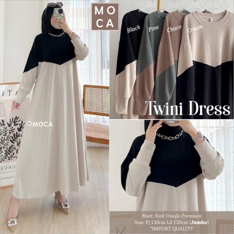 Jual TWINI DRESS ORIGINAL MOCA | Shopee Indonesia