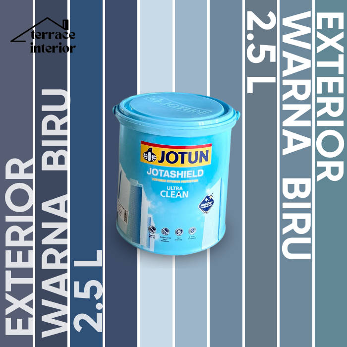 Jual Cat Tembok Jotashield Ultra Clean Jotun warna Biru 2.5 L | Shopee ...