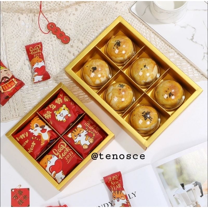 Jual Kotak Sekat 4 Sekat 6 Mooncake 50gr 75gr mika 6cm 7cm 7.5cm Kue ...