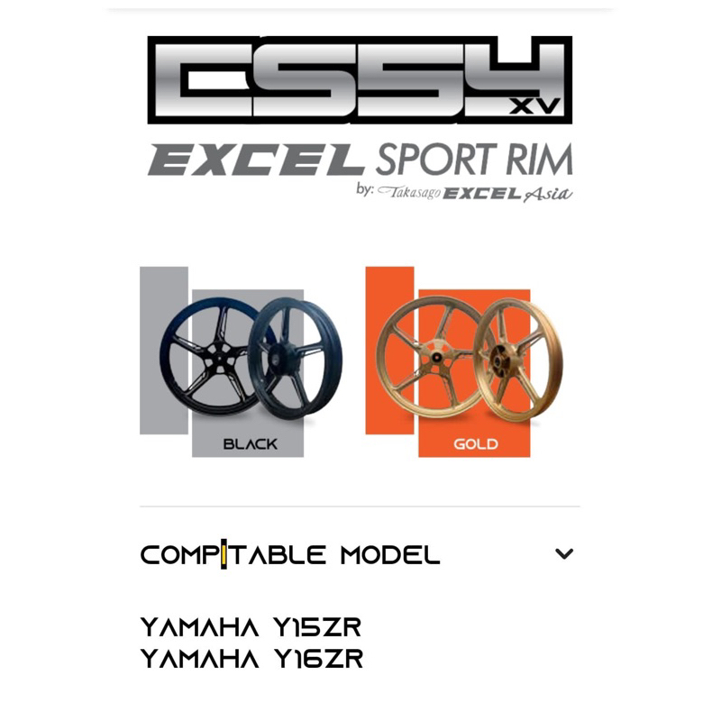 Jual VELG EXCEL SPORT RIM BY TAKASAGO EXCEL ASIA UNTUK MX KING | Shopee ...