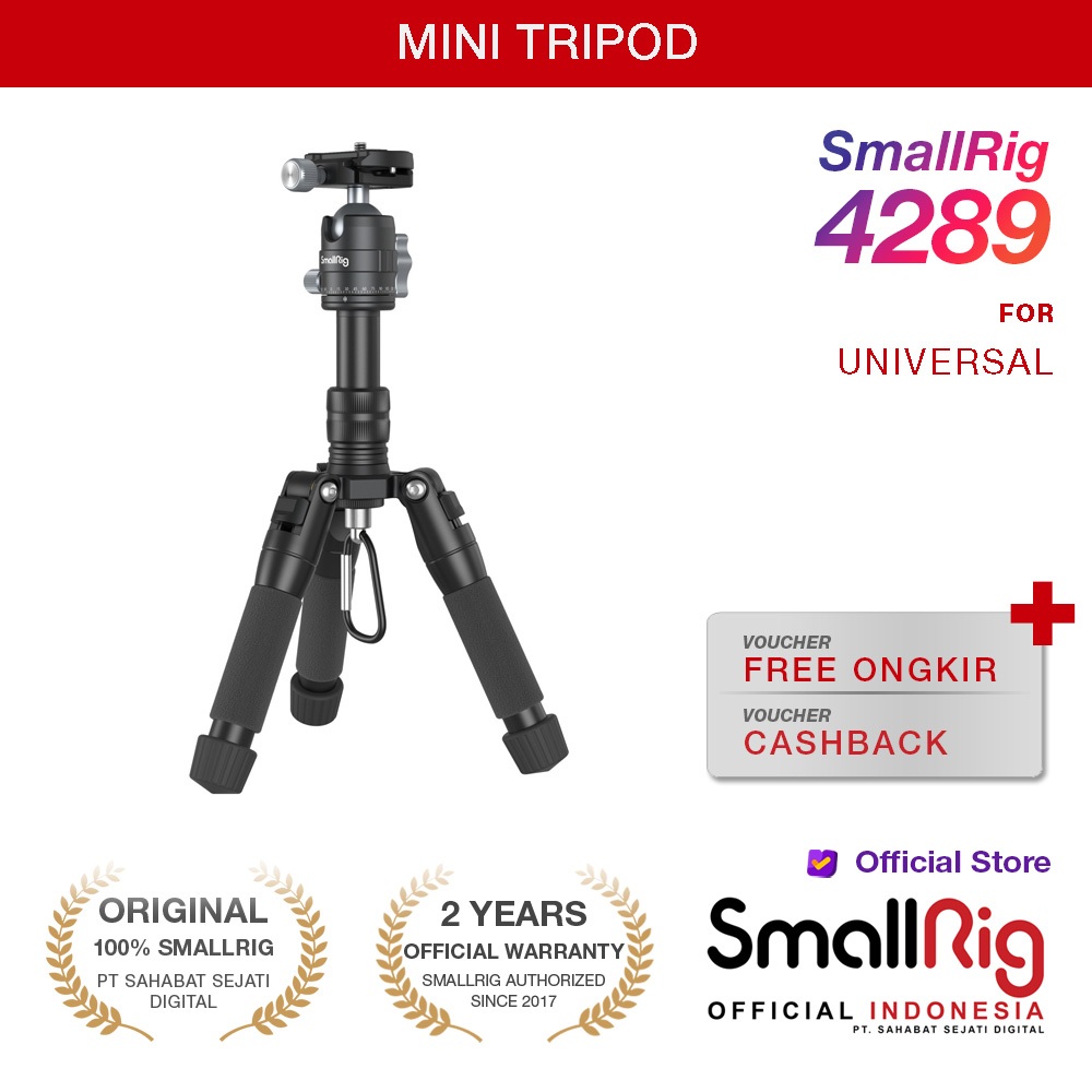 Jual SmallRig Aluminum Mini Tripod VT-20 4289 | Shopee Indonesia