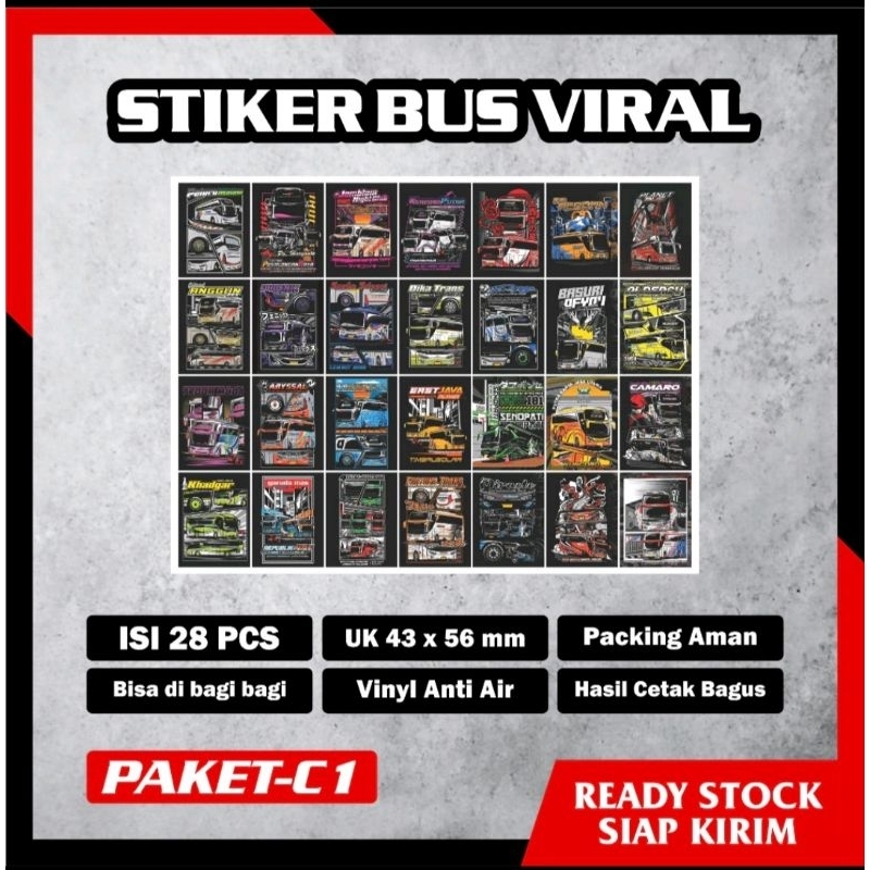 Jual Stiker Bus Isi 56pcs BISA DI JUAL LAGI, Sticker Anti Air Bis ...