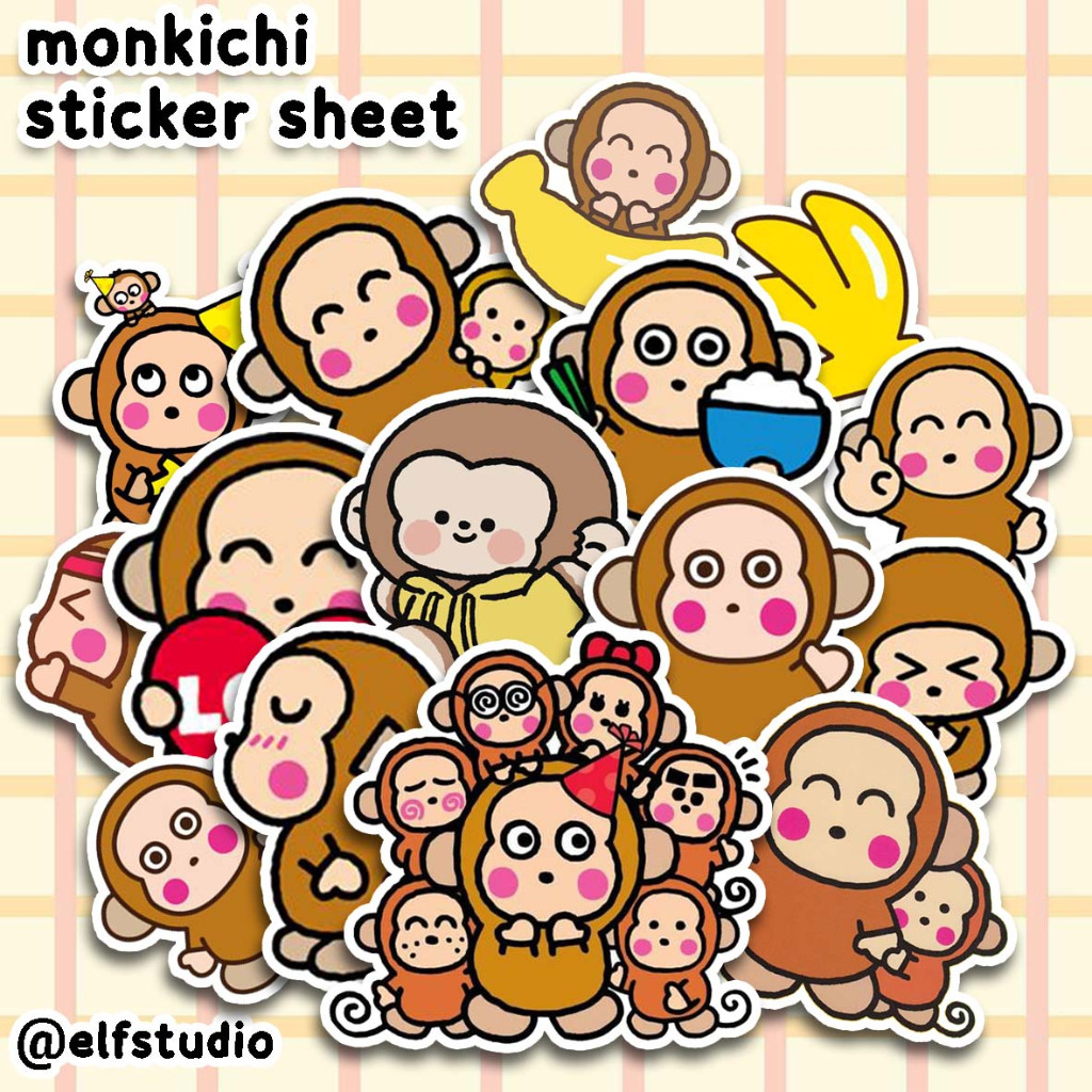 Jual Monkichi Stiker Pack Sanrio Aesthetic Dekorasi Tumblr Sticker Cute ...