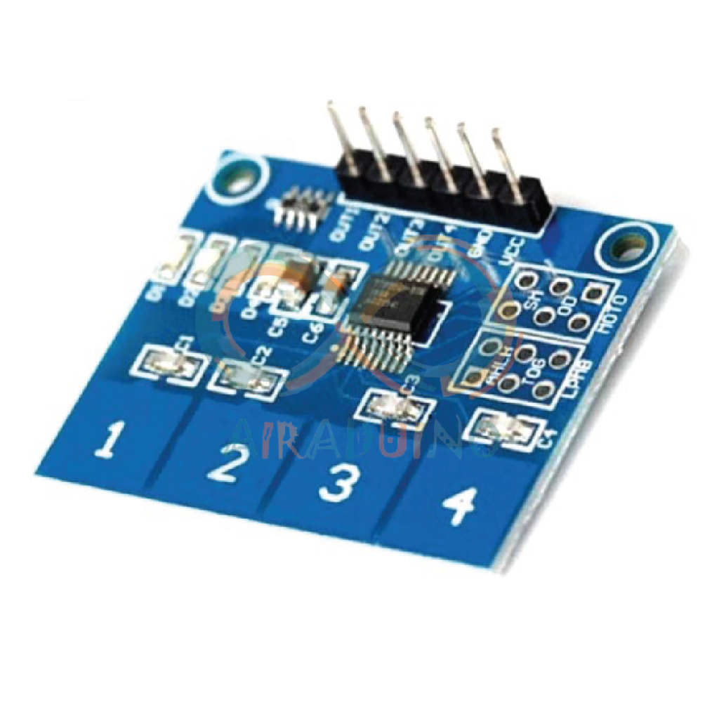 Jual TTP224 Sensor Sentuh Digital Touch Sensor Modul Capacitive Switch 4 Channel Arduino ...