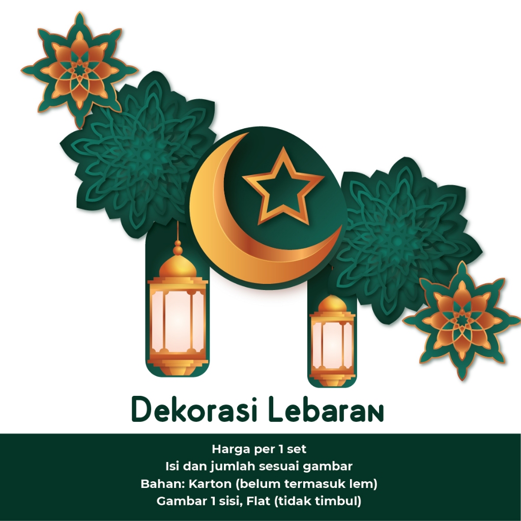 Jual HIASAN LEBARAN GAMBAR DINDING IDUL FITRI DEKORASI HARI RAYA ...