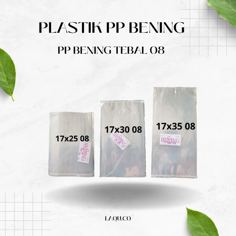 Jual Plastik PP Bening Tebal 08 Ukuran 17x25 17x30 17x35 Kantong Plastik Kemasan Cemilan Plastik ...