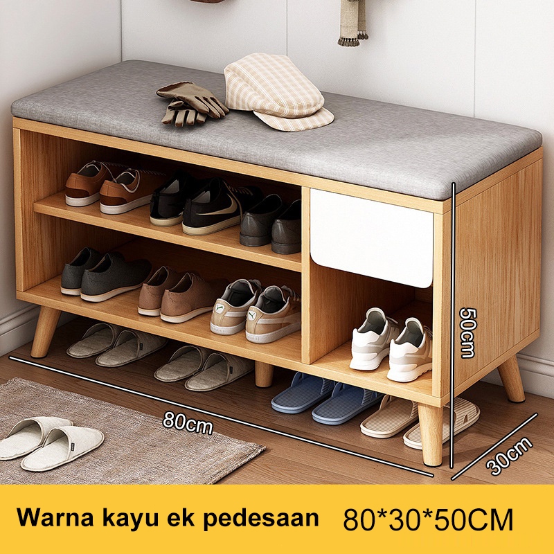 Jual BEST Rak Sepatu Kayu Lemari Sepatu Tertutup Lemari Sepatu ...