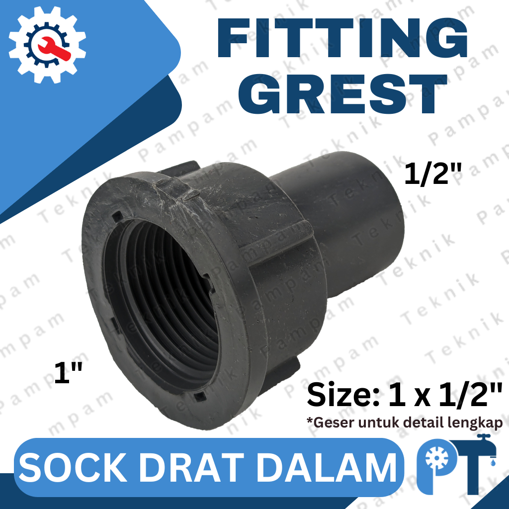 Jual SDD 1 x 1/2 AW Grest - Sock drat dalam 1" x 1/2" sok derat dalam ...