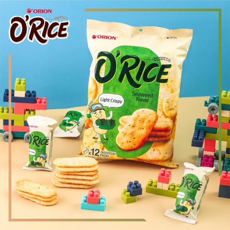 Jual orice Rice Crackers Snack Seaweed Flavour Beras Rasa Rumput Laut ...