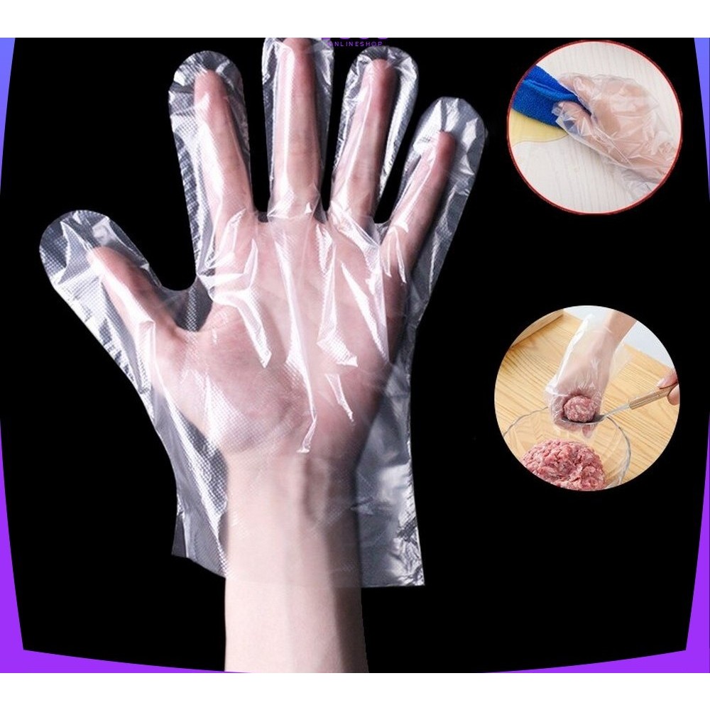 Jual Sarung Tangan Plastik isi 100 pcs per 1 pack pak Food Grade APD Cuci Sekali Pakai ...