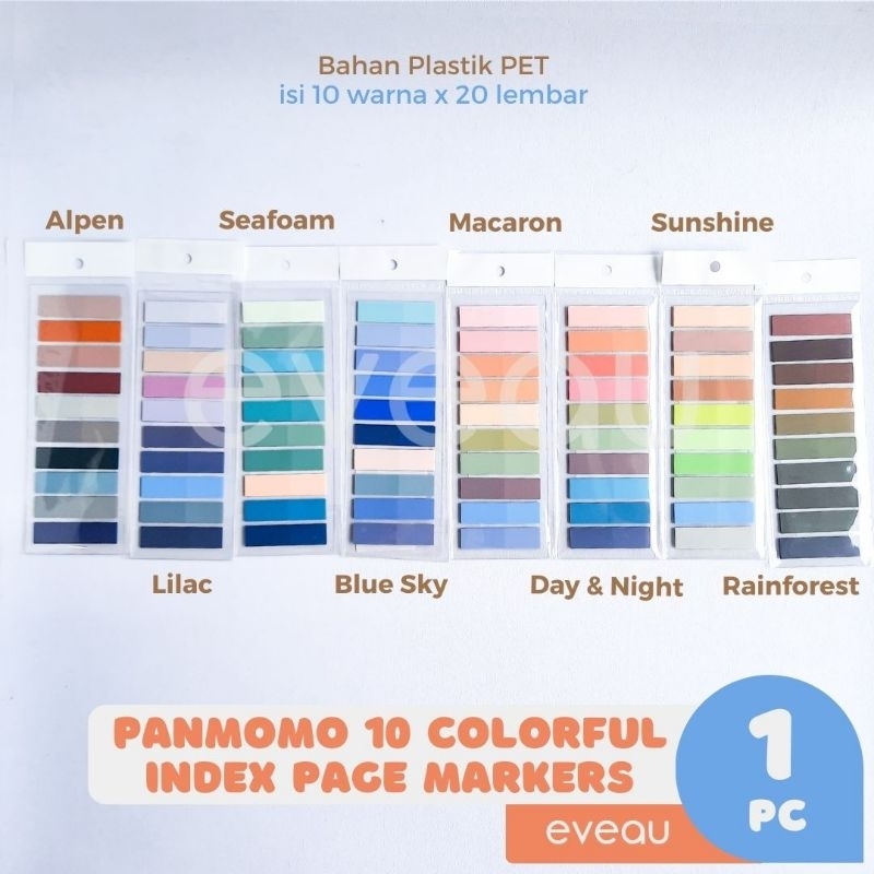 Jual Panmomo 10 Colorful Index Page Markers Isi 200 Lembar Penanda ...