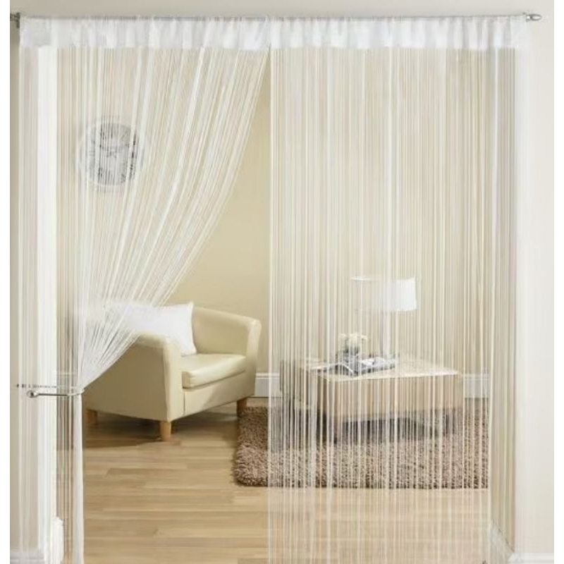 Jual TIRAI BENANG POLOS 1 WARNA 100CMX200CM/TIRAI DEKORASI/HITAM/PUTIH ...