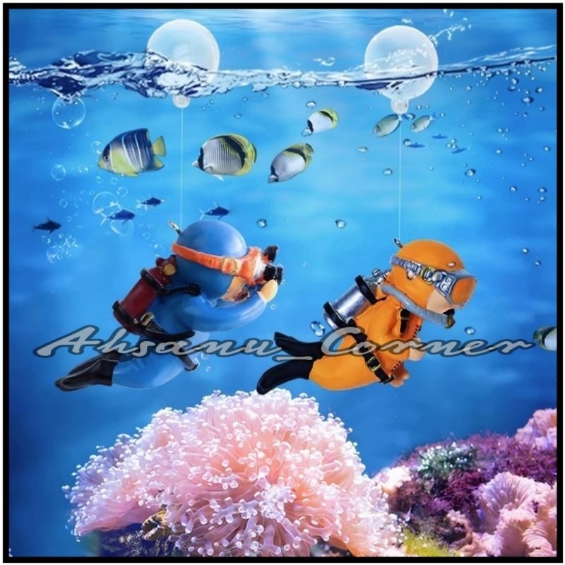 Jual Hiasan Aquarium Model Penyelam - Ornament Pajangan Figure Dekorasi ...